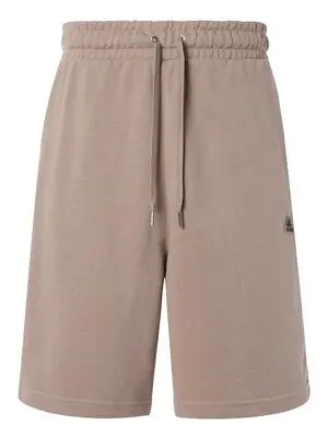 Adidas Solid Color Logo Printing Lacing Straight Shorts - Brown