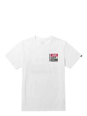 VANS Back Large Logo Printing Round Neck Short Sleeve Couple Style - White