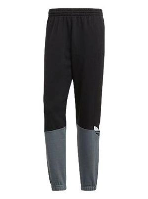 Adidas Originals Logo Splicing Bundle Feet Sports Pants - Black