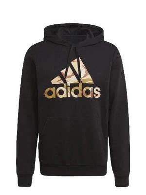 Adidas Hooded Long Sleeve With Camouflage Logo - Black