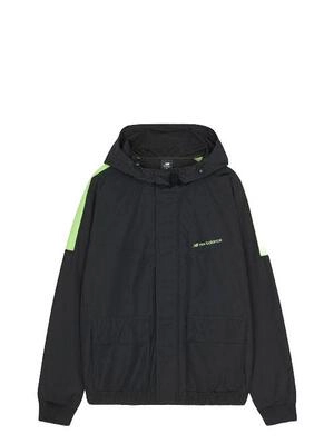 NEW BALANCE Hooded Athleisure Casual Sports Jacket - Black