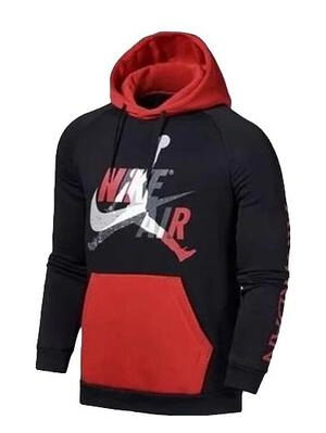 JORDAN Jumpman Classics Contrast Stitching Hoodie - Black