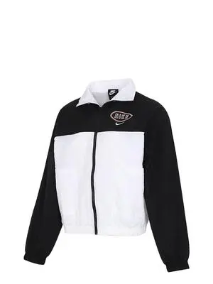 Nike Embroidered Logo Stand Collar Jacket - White