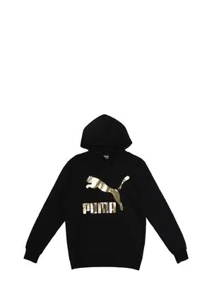 PUMA Classics Gold Logo Knit Pullover - Black
