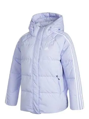 Adidas Faux Suede Puffy Down Jacket - Purple