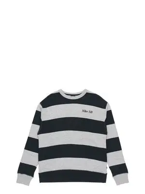 Nike Striped Crewneck Sweatshirt - Gray