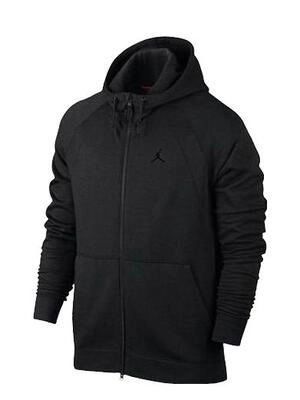 JORDAN Air Hooded Knit Sports Jacket - Black