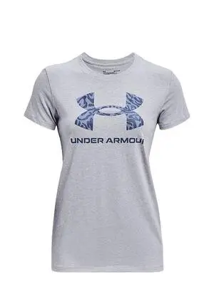Under Armour Graphic Training Sports Print Crewneck Short Sleeve T-shirt - Grey