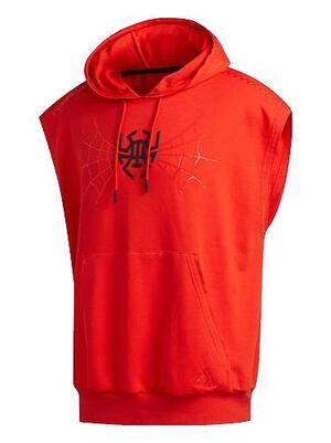 Adidas Sleeveless Hooded Top - Red