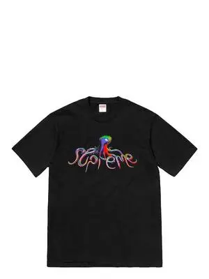 Supreme Ss18 Tentacles Tee Octopus Printing Short Sleeve - Black