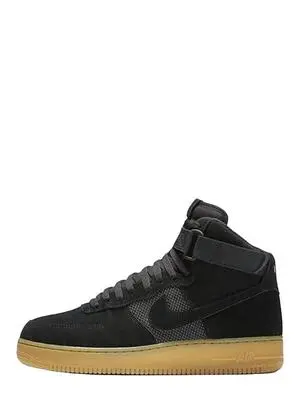 Nike Force 1 High '07 Lv8 Gum Sole High Top Sneakers - Black