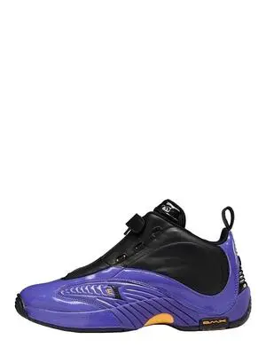 REEBOK Answer 4 "lakers" Athletic Sneakers - Black/fearless Purple/solar Gold