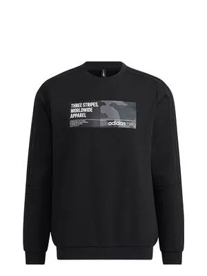 Adidas Neo Crewneck Pullover With Graphic Print - Default Color
