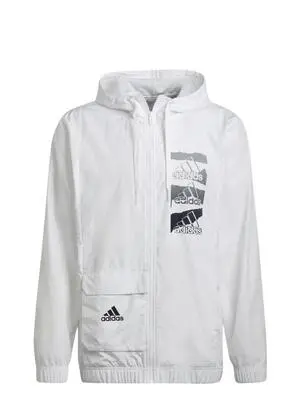 Adidas Logo Zip-up Hooded Jacket - Multi-color