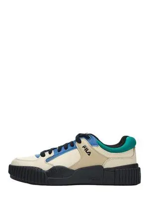 FILA Blocks Low Top Sneakers - Cream/blue/green