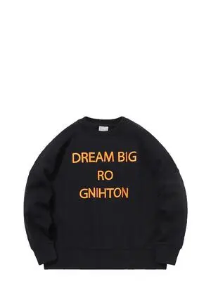 LI-NING Sports Fashion Series Alphabet Embroidered Fleece Pullover - Black