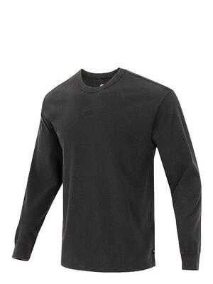 Nike Men's Nike Solid Color Small Logo Round Neck Long Sleeves Black T-shirt Multi-color