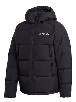 Adidas Padded Hooded Down Jacket - Black