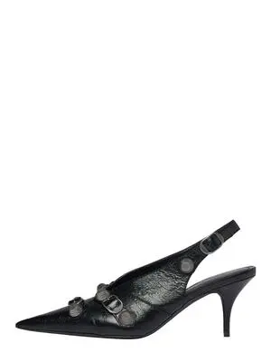 Balenciaga Balenciaga Cagole Slingback 70mm Pumps Black/silver