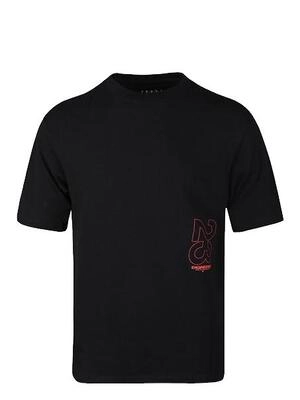 JORDAN 23 Enginereed Round Neck Short Sleeve - Black