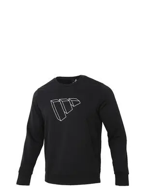 Adidas Fi Swt Ft Bos Logo Printing Sports Round Neck Pullover - Black