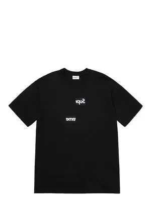 Supreme Fw18 X Comme Des Garcons Shirt Split Box Logo Tee Logo Tee - Black