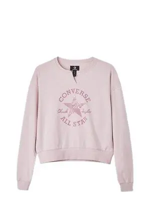 CONVERSE Chuck Taylor Patch Crewneck Sweatshirt - Pink