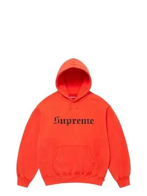 Supreme Fw25 Washed Old English Hooded Sweatshirt - Orange