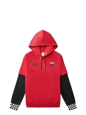 VANS Keep On Trucking Sports Plaid Hoodie - Red