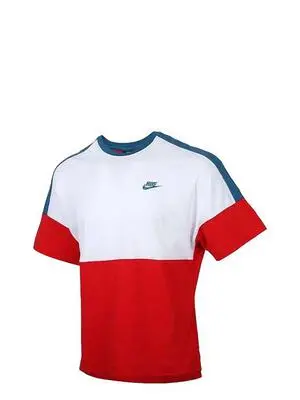 Nike Colorblocked Crewneck Short Sleeve T-shirt - Red