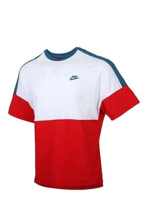 Nike Colorblocked Crewneck Short Sleeve T-shirt - Red