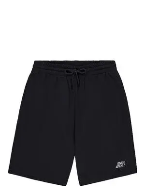 NEW BALANCE Nb Logo Cotton Shorts - Black