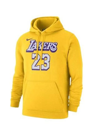 Nike Lakers Lebron James Pullover Hoodie - Yellow