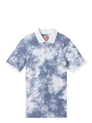 NIKE Nike Sports Golf Short Sleeve Polo Shirt White Blue Whiteblue