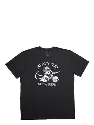 Nike Solid Color Pattern Cartoon Printing Training Short Sleeve Black T-shirt - Multi-color