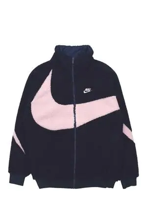 Nike Big Swoosh Logo Fleece Jacket - Black