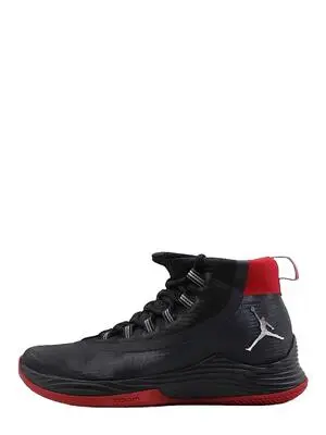 JORDAN Air Ultra Fly 2 X High Top Sneakers - Black/metallic Silver-gym Red