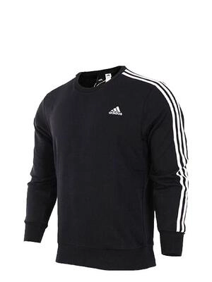 Adidas Sweatshirt With Signature Stripes - Black