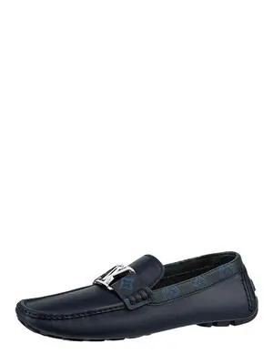 LOUIS VUITTON Monte Carlo Moccasin Shoes - Navy/silver/blue