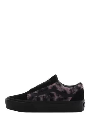VANS Vans Old Skool Platform Sneakers With Leopard Print Detailing Black/purple