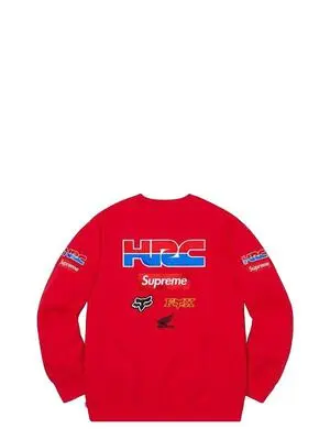 Supreme X Honda Fox Racing Crewneck - Red