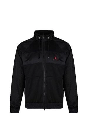 JORDAN Stand Collar Logo Casual Woven Sports Jacket - Black