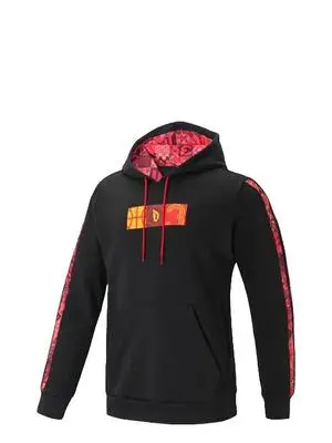 Adidas Limited Contrasting Colors Pattern Printing Sports Hoodie - Black