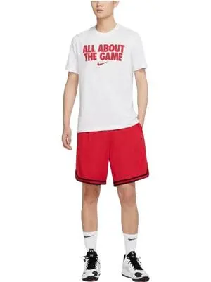 Nike Alphabet Printing Breathable Round Neck Pullover Short Sleeve White T-shirt - Multi-color
