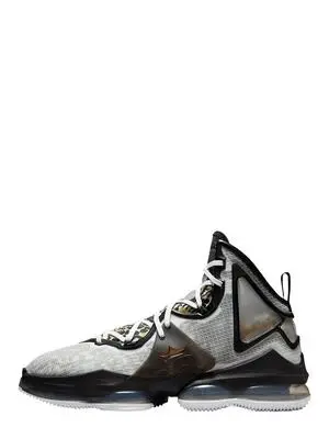 Nike Lebron 19 High Top Lace-up Athletic Sneakers - Grey