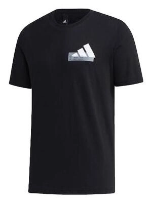 Adidas Mh Gfx T Bos Logo Printing Sports Round Neck Short Sleeve - Black