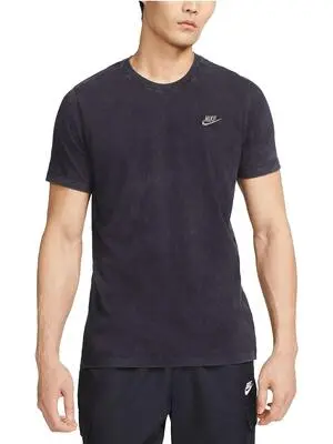 Nike Nike Sportswear Club Washed-dye T-shirt 'black' Black