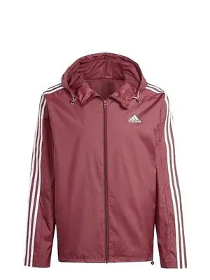 Adidas Essential 3-stripes Woven Windbreaker - Shadow Red