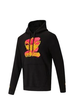 Adidas Originals Graphic Print Hoodie - Black