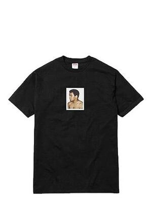 Supreme Ss16 Aliwarhol Tee Muhammad Ali Character Printing Short Sleeve - Black